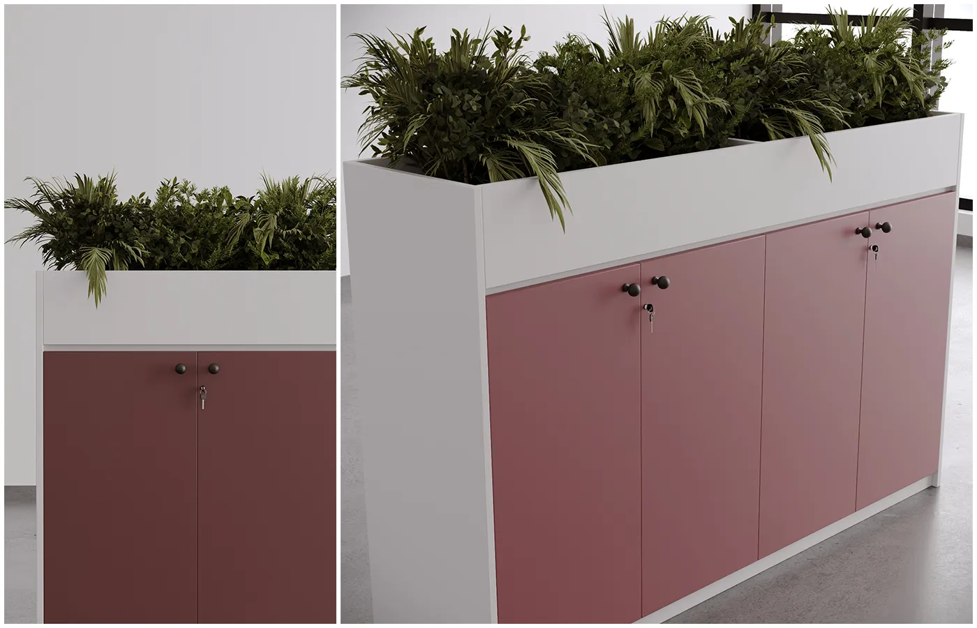 Viol Four-Door (Low Height) Top Planter Box Cabinet