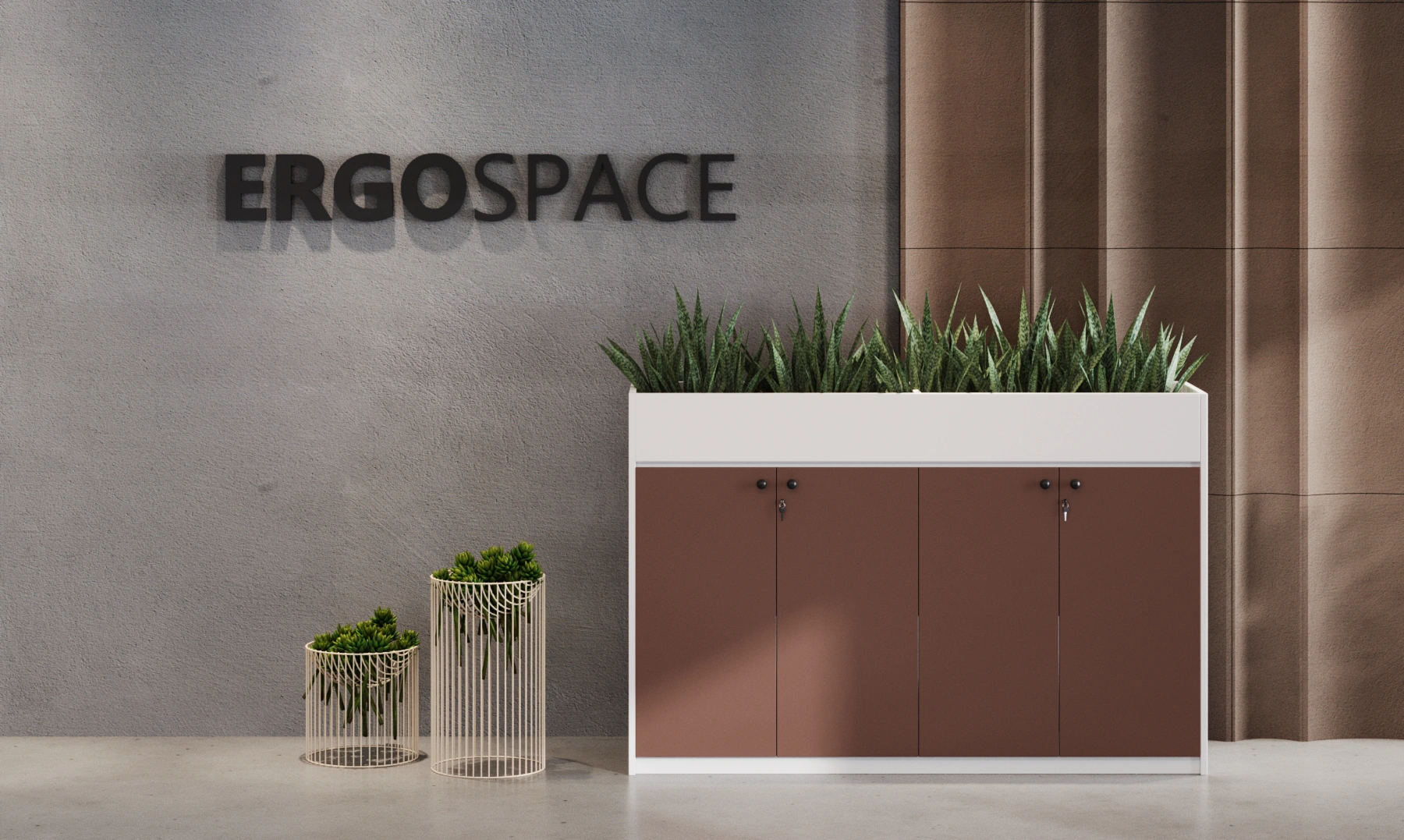Viol Five-Door (Low Height) Top Planter Box Cabinet