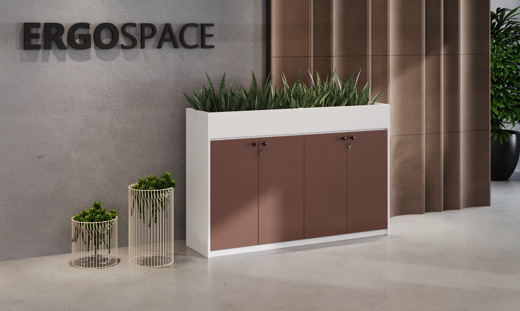 Viol Five-Door (Low Height) Top Planter Box Cabinet
